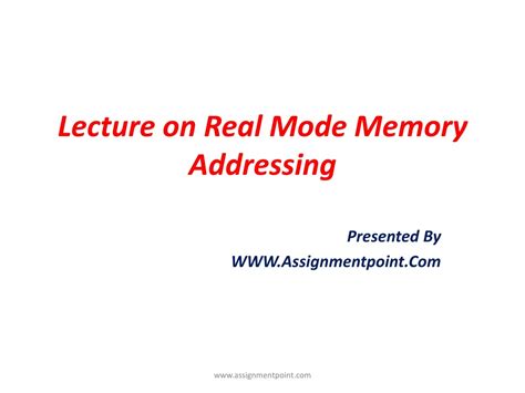 Ppt Real Mode Memory Addressing In Microprocessors Powerpoint