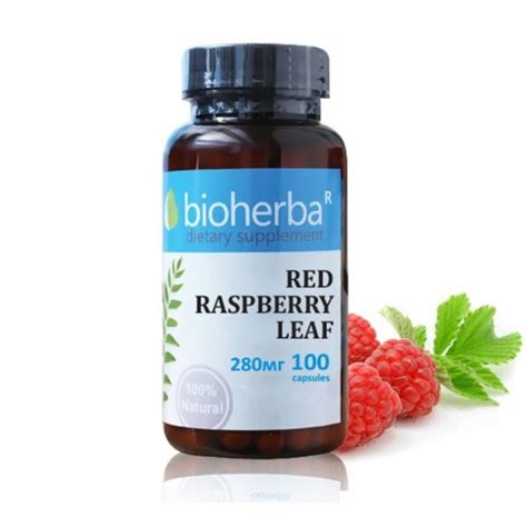 МАЛИНА ЛИСТ 280мг 100 капсули БИОХЕРБА Raspberry Leaf 280mg Capsules