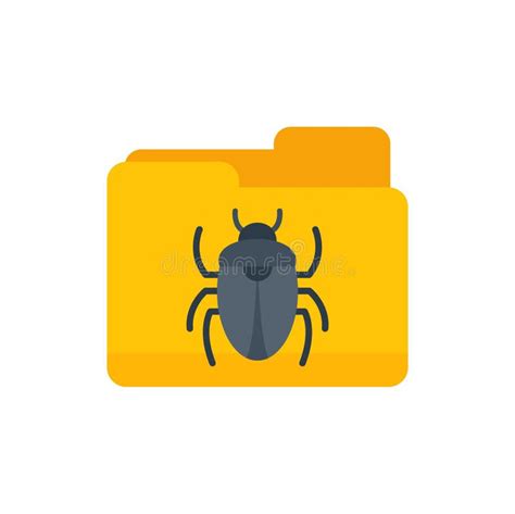 Computer Bug Infecting Important Files And Folders Stock Illustration Illustration Of Attack