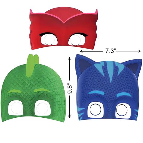 Officially Licensed Pj Masks Paper Masks 8 Ct Etsy