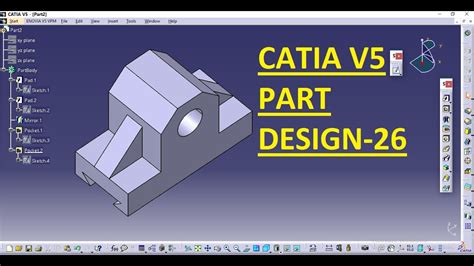 26 Catia Tutorial For Beginner Catia Practice Design Part Modelling Catia Part Design Youtube