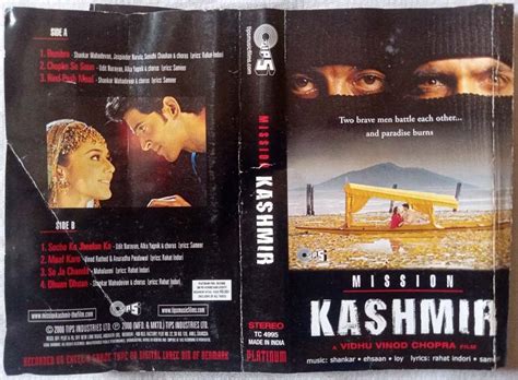 Mission Kashmir Hindi Audio Cassette By Shankar Ehsaan Loy Tamil