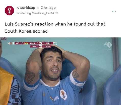 우리나라가 역전 했을 때 수아레즈 표정 유머움짤이슈 에펨코리아
