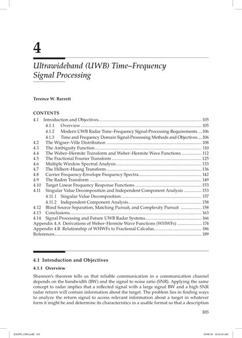 Pdf Ultrawideband Uwb Signal Processing