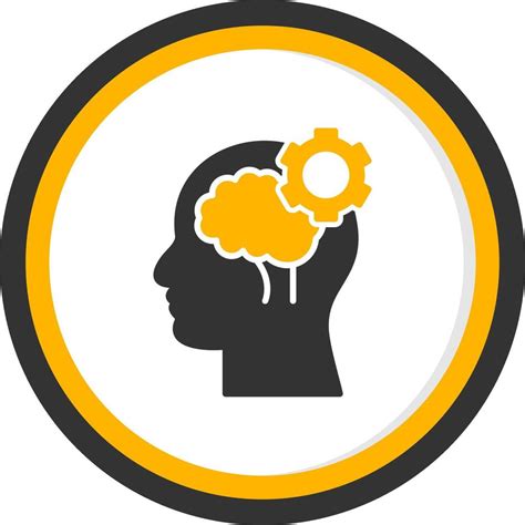 Cognitive Function Glyph Two Color Circle Icon 47313314 Vector Art At