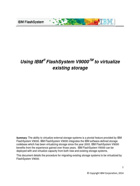 Ibm Flashsystem V9000 Existing Storage Virtualization Pdf