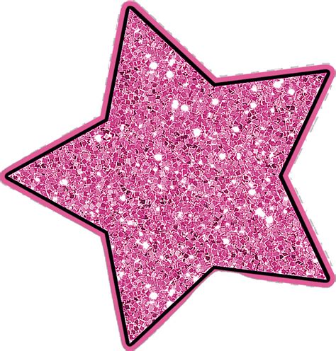 Download Hd Pink Glitter Star Png Clipart Star Polygons In Art Glitter
