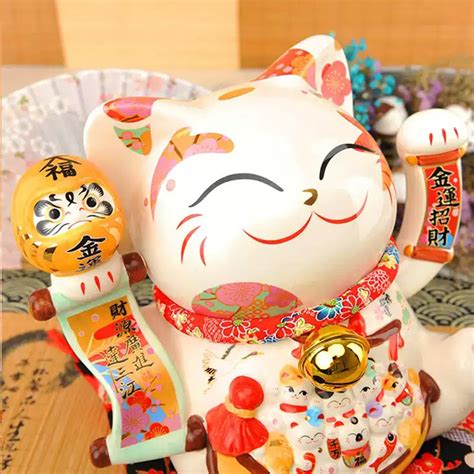 財源廣進七福神招手貓高26cm 招財貓金石工坊招財貓本舖