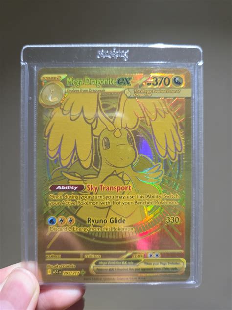 Pokemon Mega Dragonite Ex Gold Card Hobbies And Toys Toys And Games On