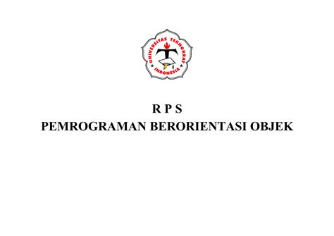 RPS INF Pemrograman Berorientasi Objek Fix Pdf