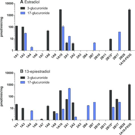 Glucuronidation Of Estradiol A And 13 Epiestradiol B See Fig 6 Download Scientific