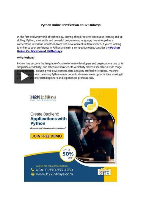 Ppt Python Online Certification At H2kinfosys Powerpoint Presentation Free To Download Id