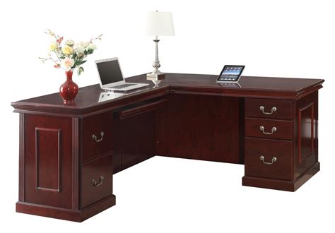 Royal Cherry L Shaped Executive Desk Townsend By Office Star Products