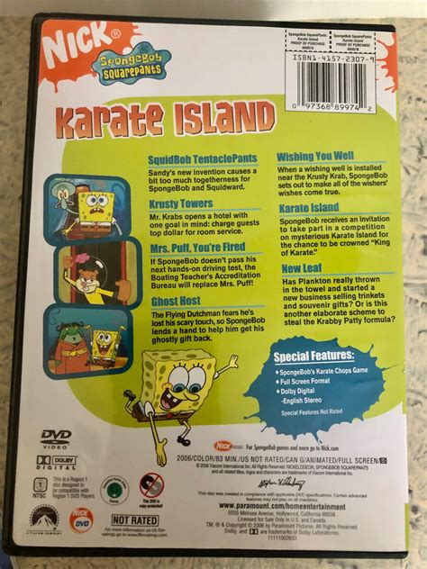 Spongebob Squarepants Karate Island Dvd Spongebob Squarepants Karate
