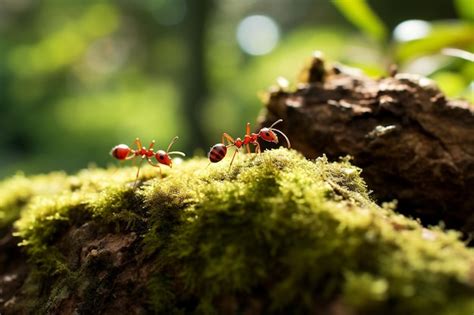 Premium Photo Ants On A Rope Or String