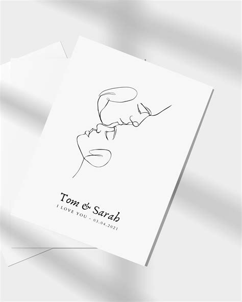 Custom Couple Poster With Names Date And Message Minimalist Abstract