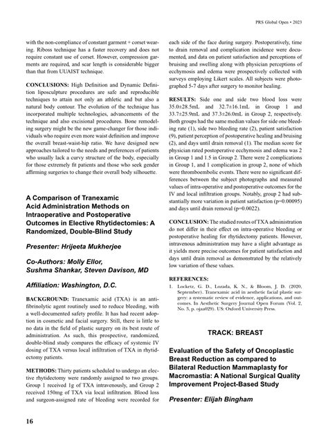 Pdf Evaluation Of The Safety Of Oncoplastic Breast Reduction As