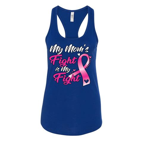 My Moms Fight Is My Fight Pink Ribbon Breast Cancer Awareness Womens
