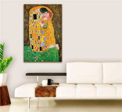 Quadro Bacio Di Autori Sconosciuti Falso Dautore 93x63x4cm