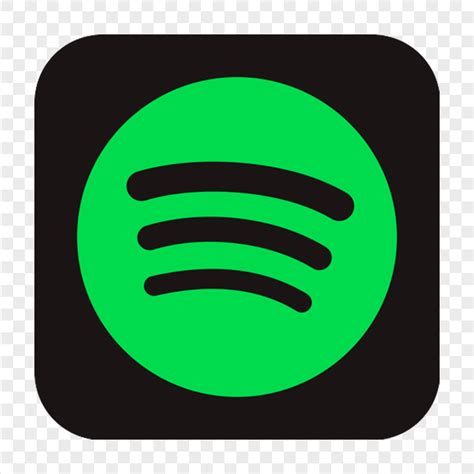 Square Black And Green Spotify App Icon Png Citypng