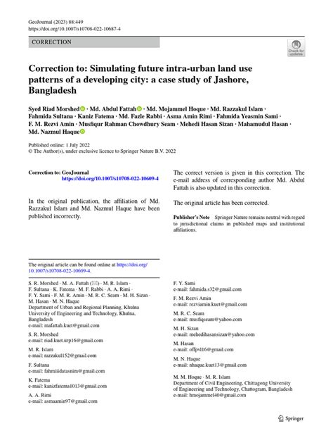 Urban Land Use Pattern Jashore Pdf Bangladesh
