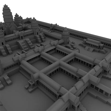 Angkor Wat 3d Model 25 Obj Fbx Ma Free3d