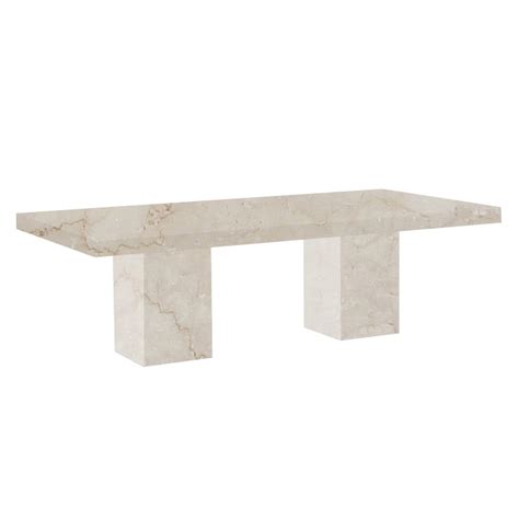 Botticino Classico Square Solid Marble Coffee Table