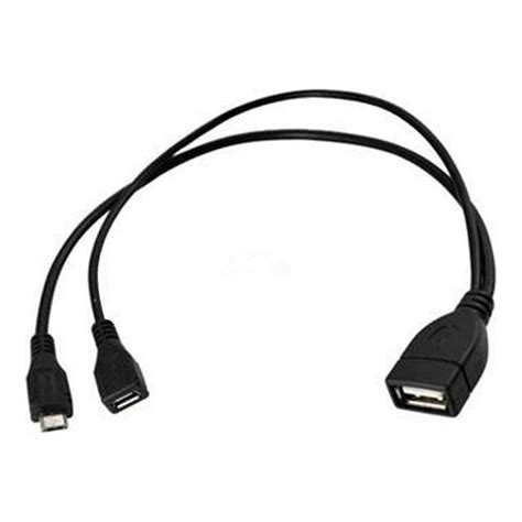 Micro Usb Host Otg Cable With Female To Micro Male Usb Plug Adapter