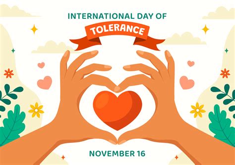 International Day For Tolerance Vector Illustration On November 16 With