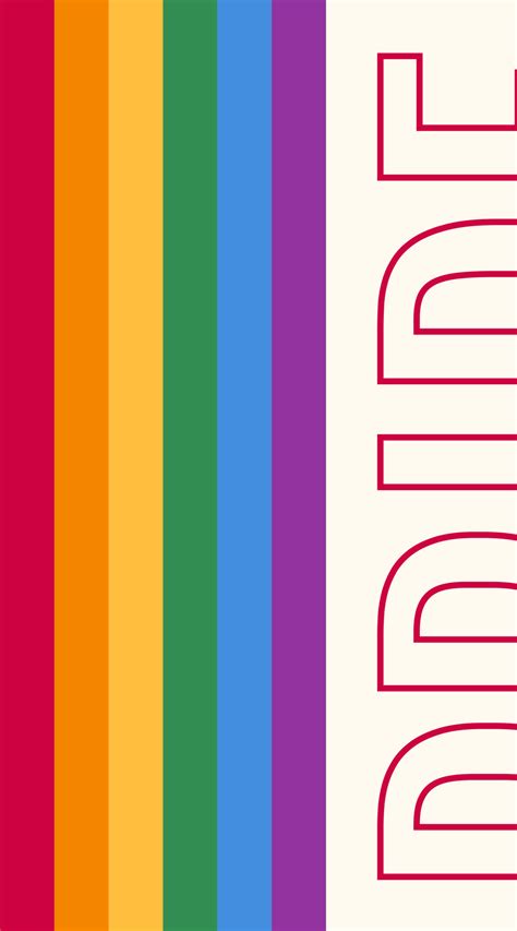 Pride Month Poster With Rainbow And Word Pride Vector Vertical Social Media Post Template Or