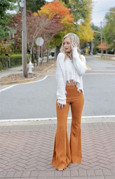 Caramel Stretch Corduroy Bell Bottom Pants Leap Of Faith Bell