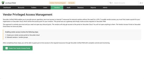 How To Configure Vendor Access In Securden Unified Pam