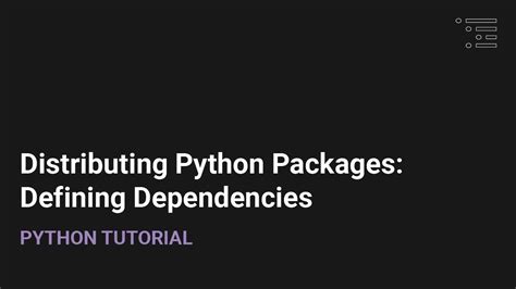 Distributing Python Packages Defining Dependencies Youtube