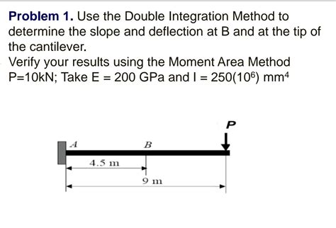 Solved Problem 1 Use The Double Integration Method To