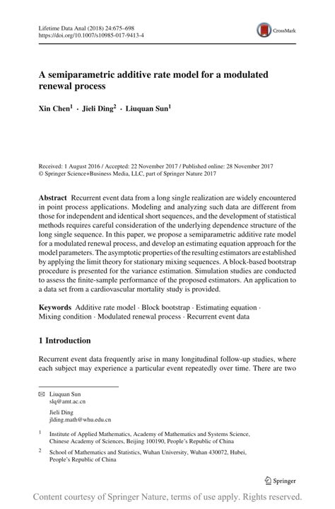 a semiparametric additive rate model for a modulated renewal process