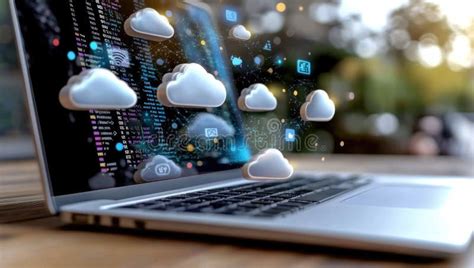 Modern Cloud Technologies Data Processing Concept Cyberspace