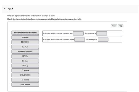 Solved What Are Diprotic And Triprotic Acids List An