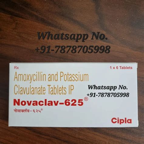 Novaclav 625 Tablets Cipla At Rs 149 Stripe Amoxicillin Potassium Clavulanate Tablet In Surat