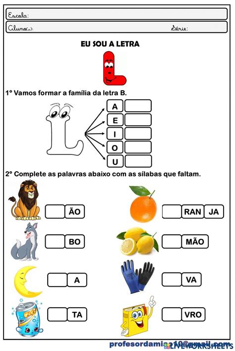 Palavra Com A Letra L Fdplearn