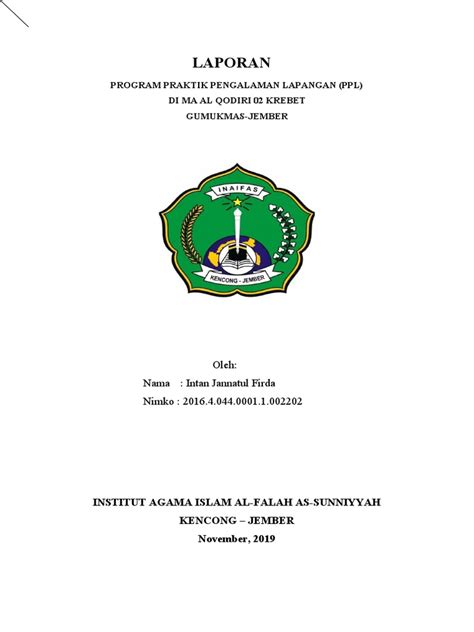 Laporan Revisi Pppl Dan Ptk Intan J Pai Pdf Pdf