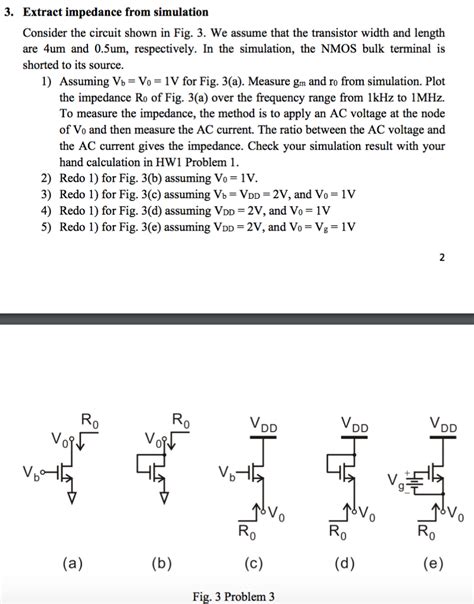 Solved 3 Extract Impedance From Simulation Consider The
