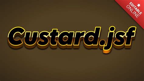 Custardjsf Luxury Text Effect Generator