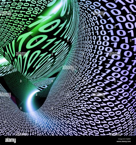 Binär Code Hintergrund Zeigt Technik Und Daten Stockfotografie Alamy