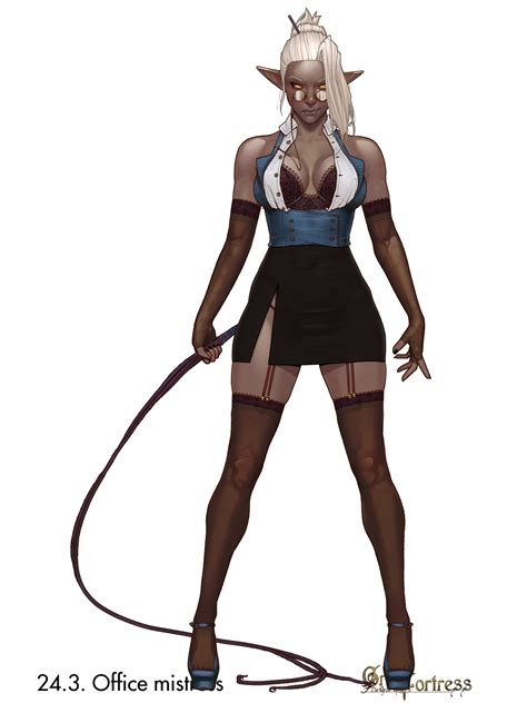 Rule 34 1girls 2022 Bra Cleavage Collared Shirt Colored Skin Dark Elf