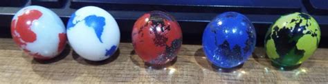 Lot 5 Planet Earth Marbles