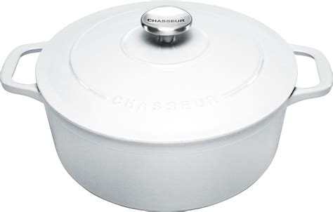 Chasseur 26cm Round French Oven Brilliant White 5l Casserole Cast Iron