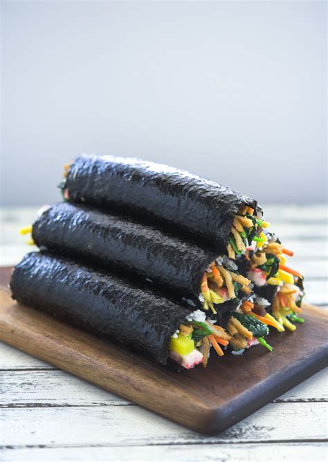 South Korean Food Kimbap Kimbap Or Gimbap Is Korean Roll