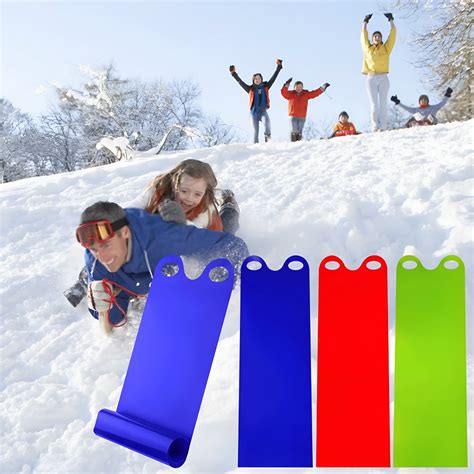 Cyfw Thickened Lightweight Roll Up Snow Sled With Handles Rolling
