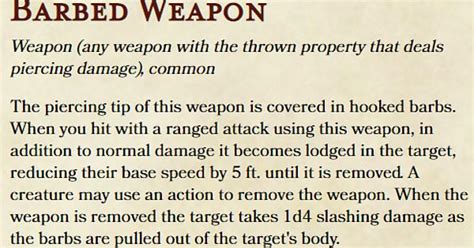 Barbed Weapon Dandd 5e Item Album On Imgur