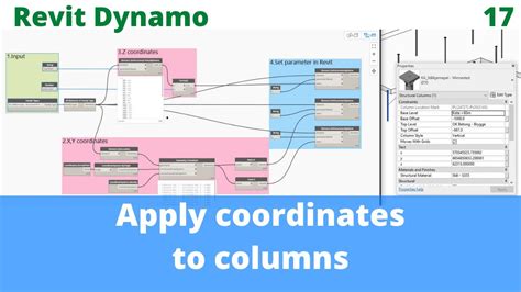 Revit Dynamo Apply Coordinates To Columns Example 17 Youtube